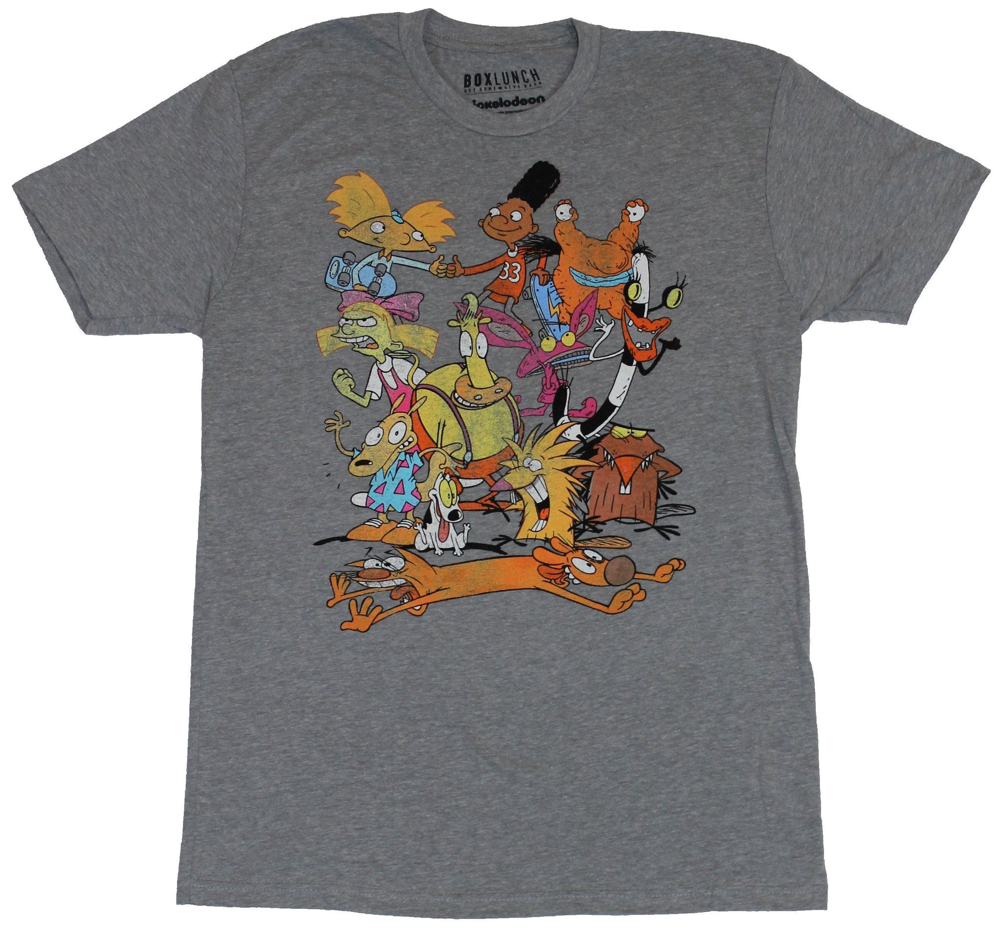 Nicktoons (Nickelodeon) Mens T-Shirt - Giant Cast Rocko Arnold Catdog ...