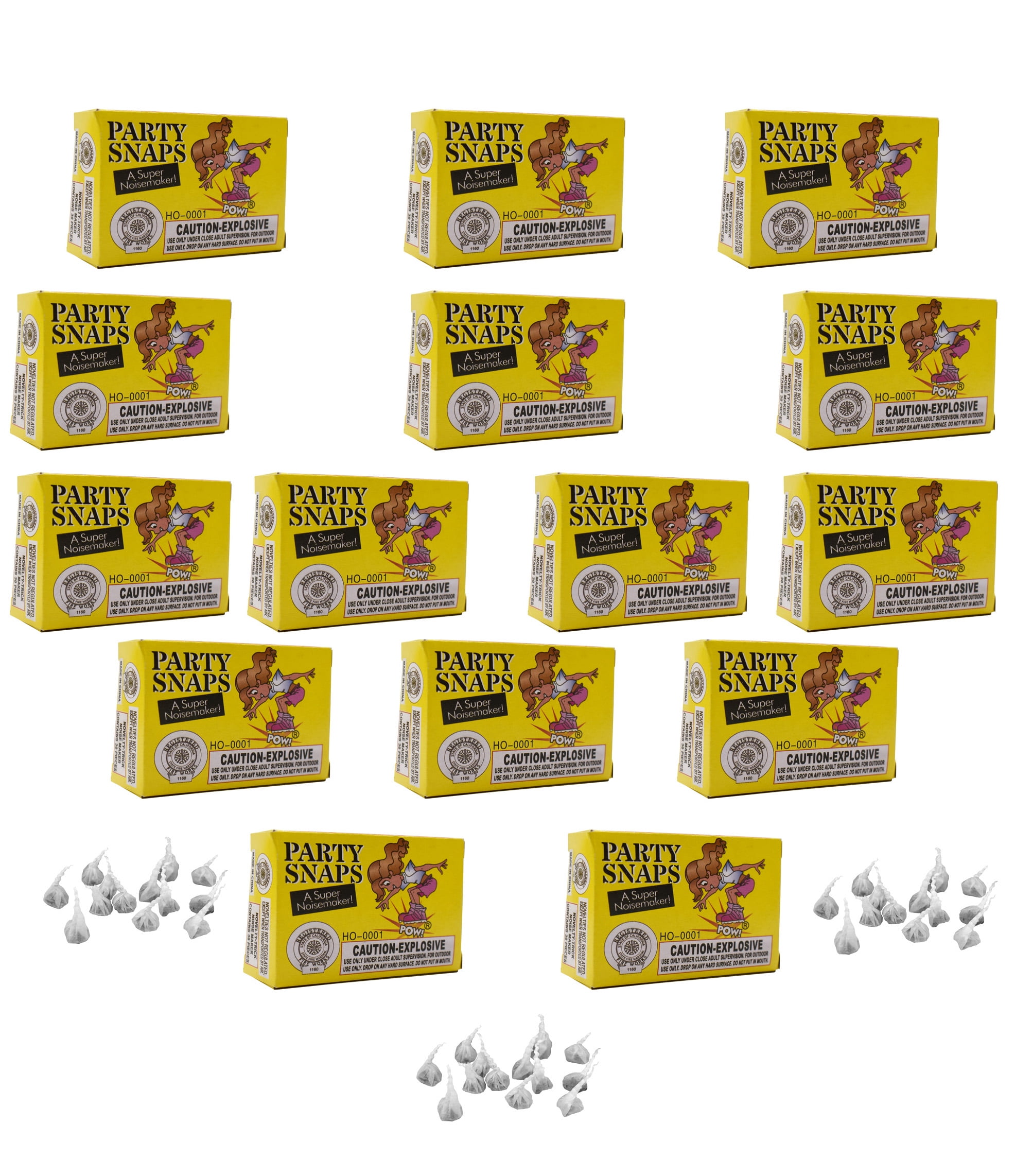 Nicky Bigs Novelties Party Snaps, 450 Count Poppers, Loud Noise Makers ...