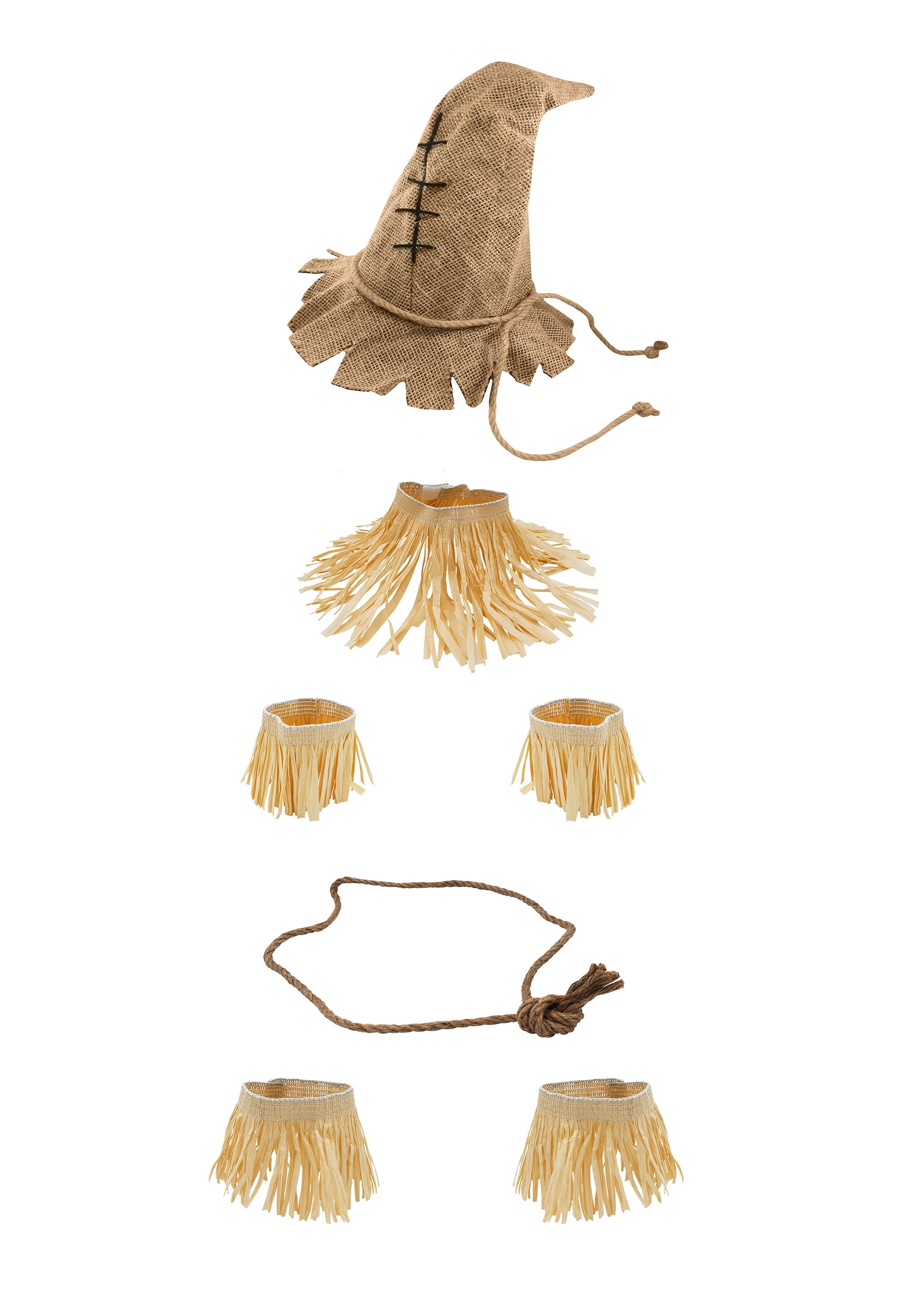 Nicky Bigs Novelties Scarecrow Costume Accessory Set - Adult Burlap Hat ...