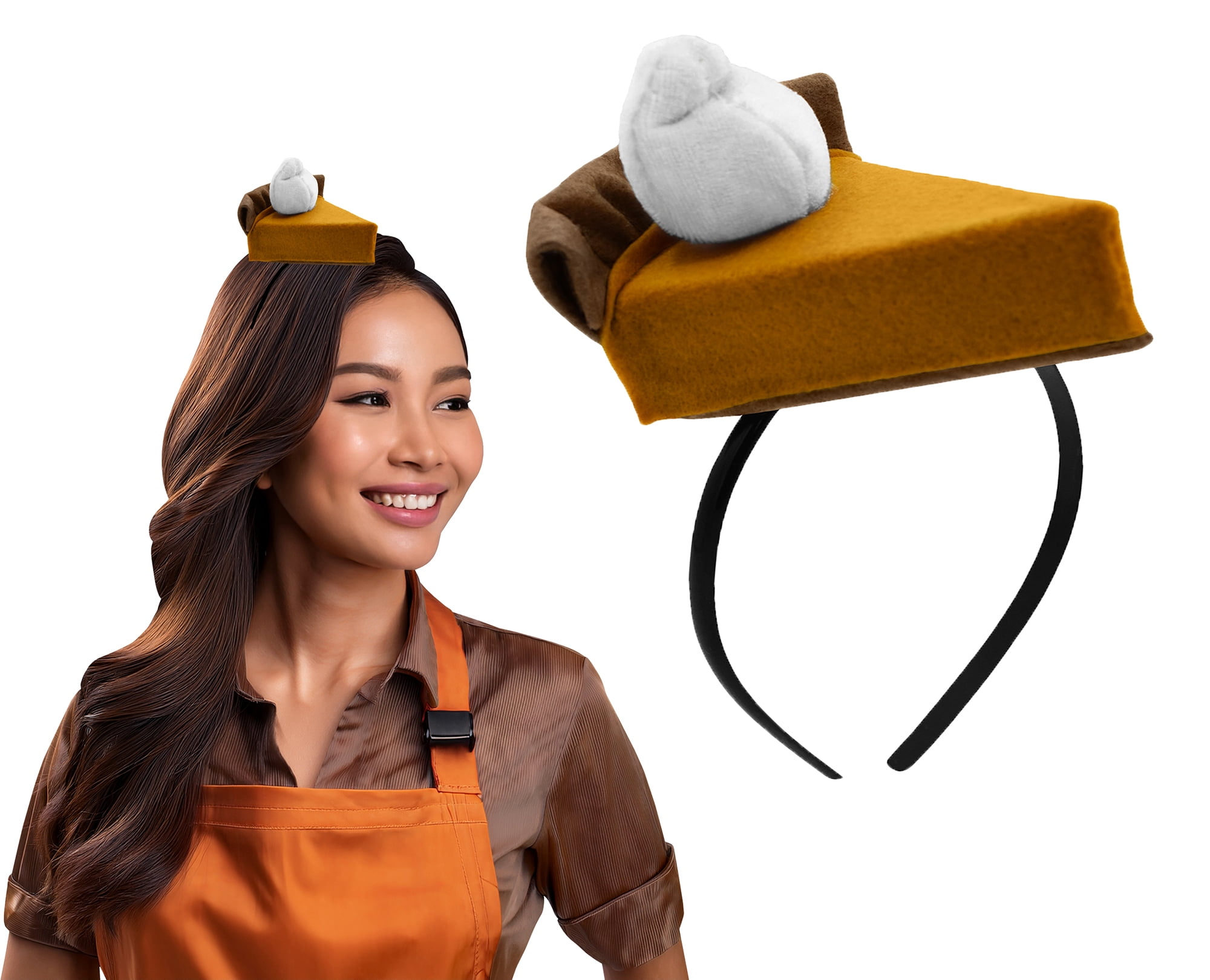 Nicky Bigs Novelties Adult Costume Accessory Pumpkin Pie Food Headband ...
