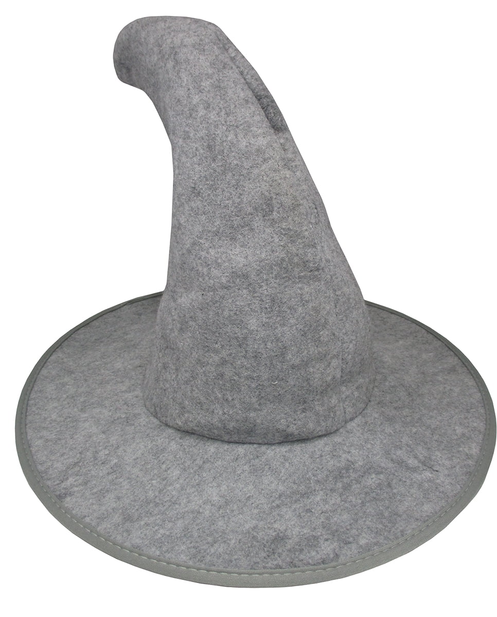 Nicky Bigs Novelties Adult Deluxe Gray Wizard Hat - Sorcerer Witch ...