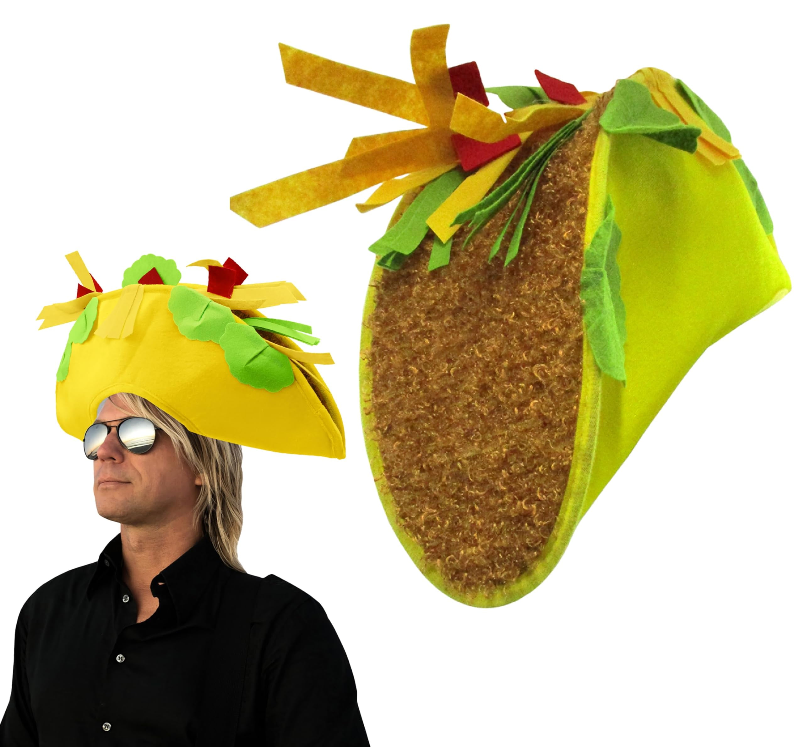 Nicky Bigs Novelties Adult Fiesta Yellow Taco Party Hat Novelty Food ...