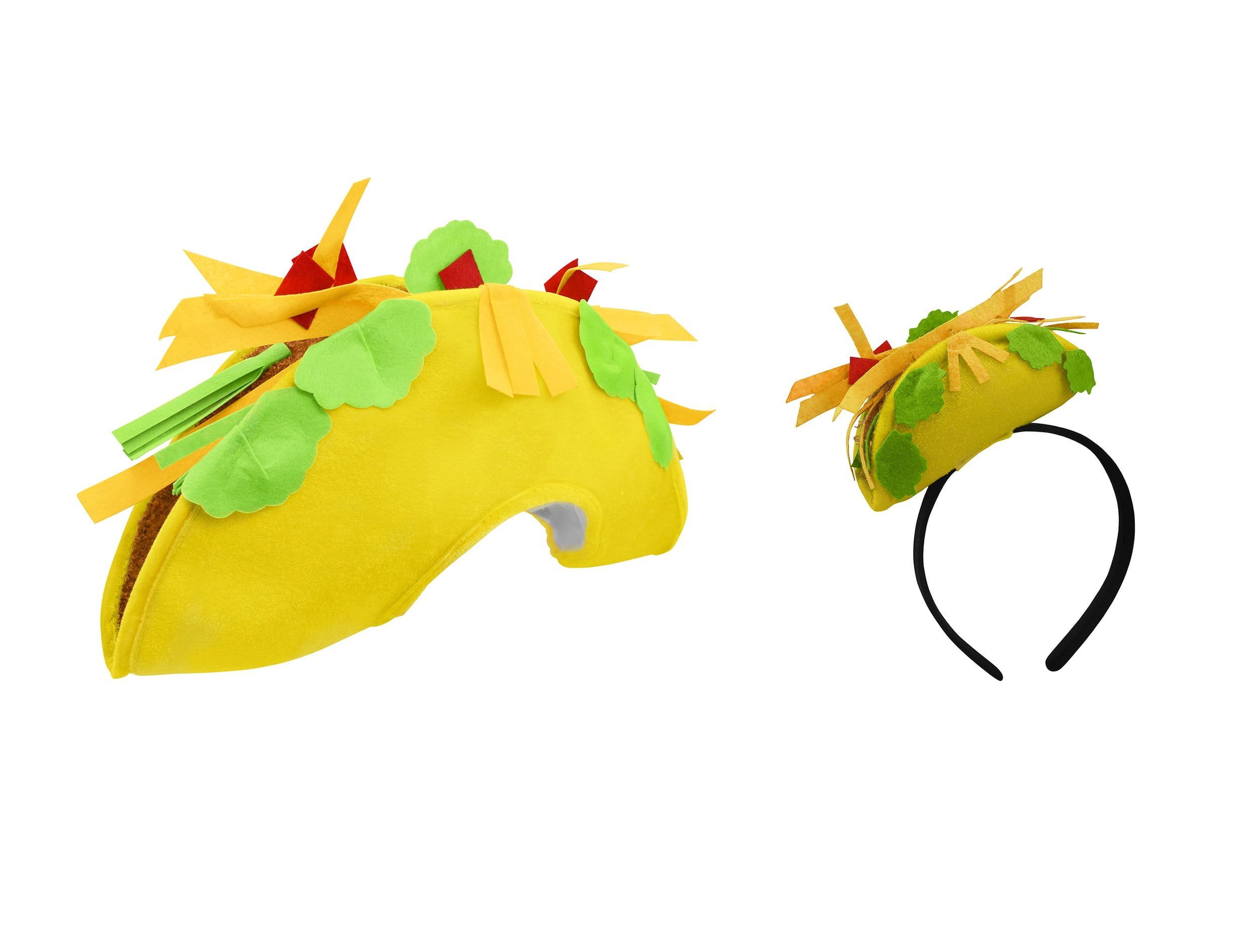 Nicky Bigs Novelties Adult Jumbo Taco Hat Mini Taco Headband Couples ...