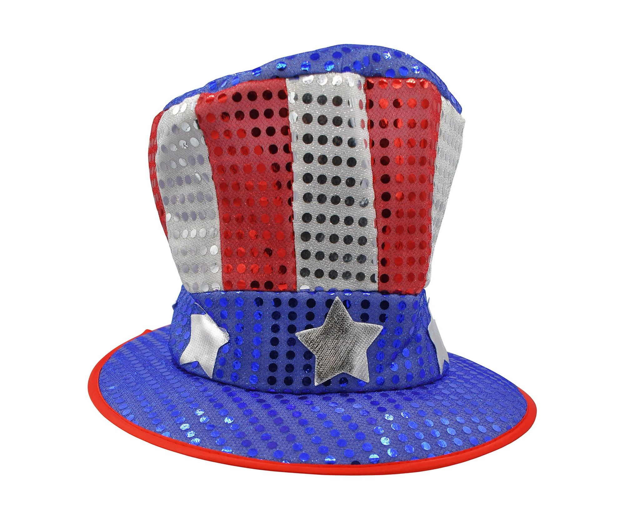 Nicky Bigs Novelties Adult Large Uncle Sam Top Hat Red Silver Blue ...