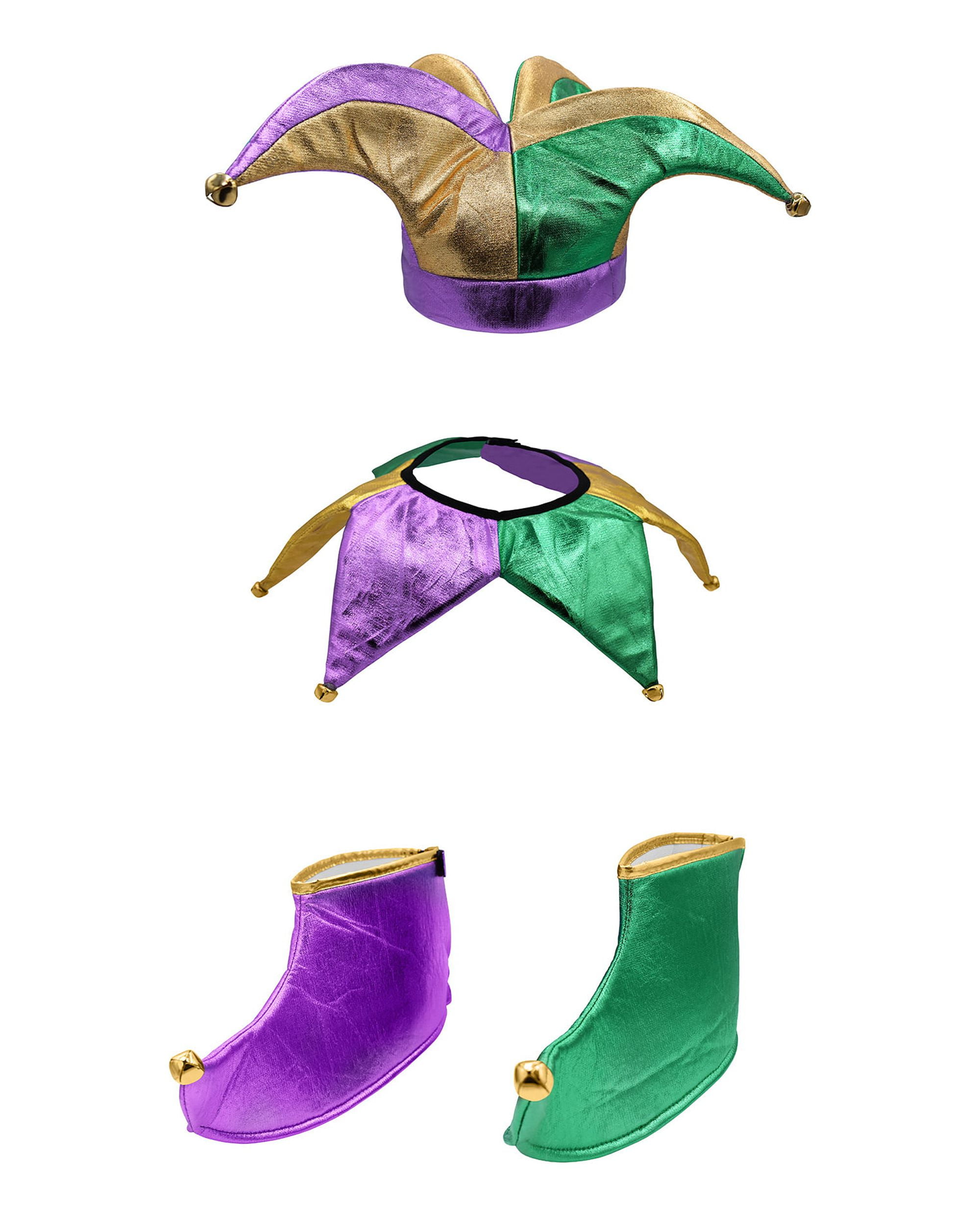 Nicky Bigs Novelties Adult Mardi Gras Jester Costume Accessories Set ...