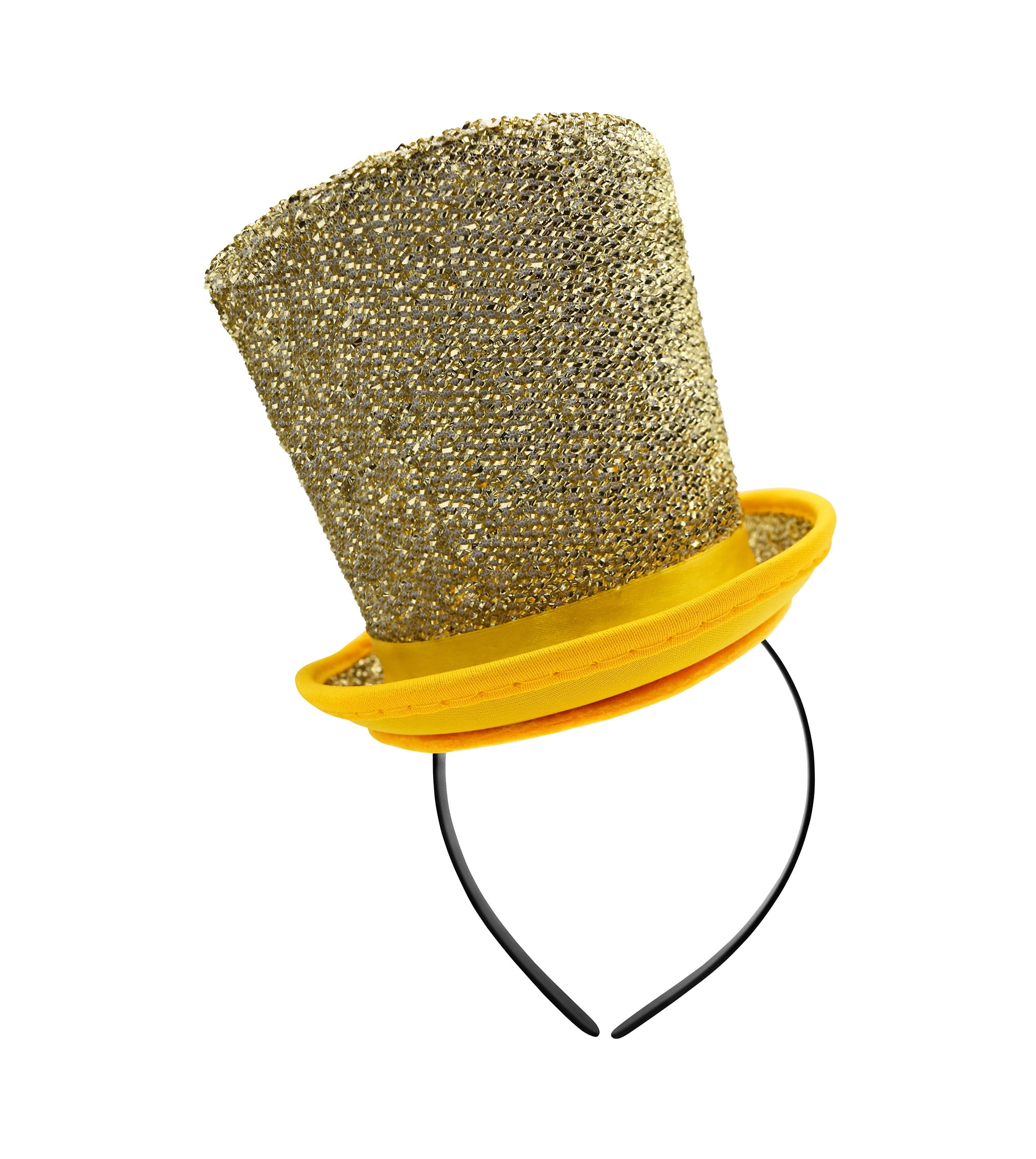 Nicky Bigs Novelties Adult Mini Glitter Mesh Top Hat Headband - Tiny ...