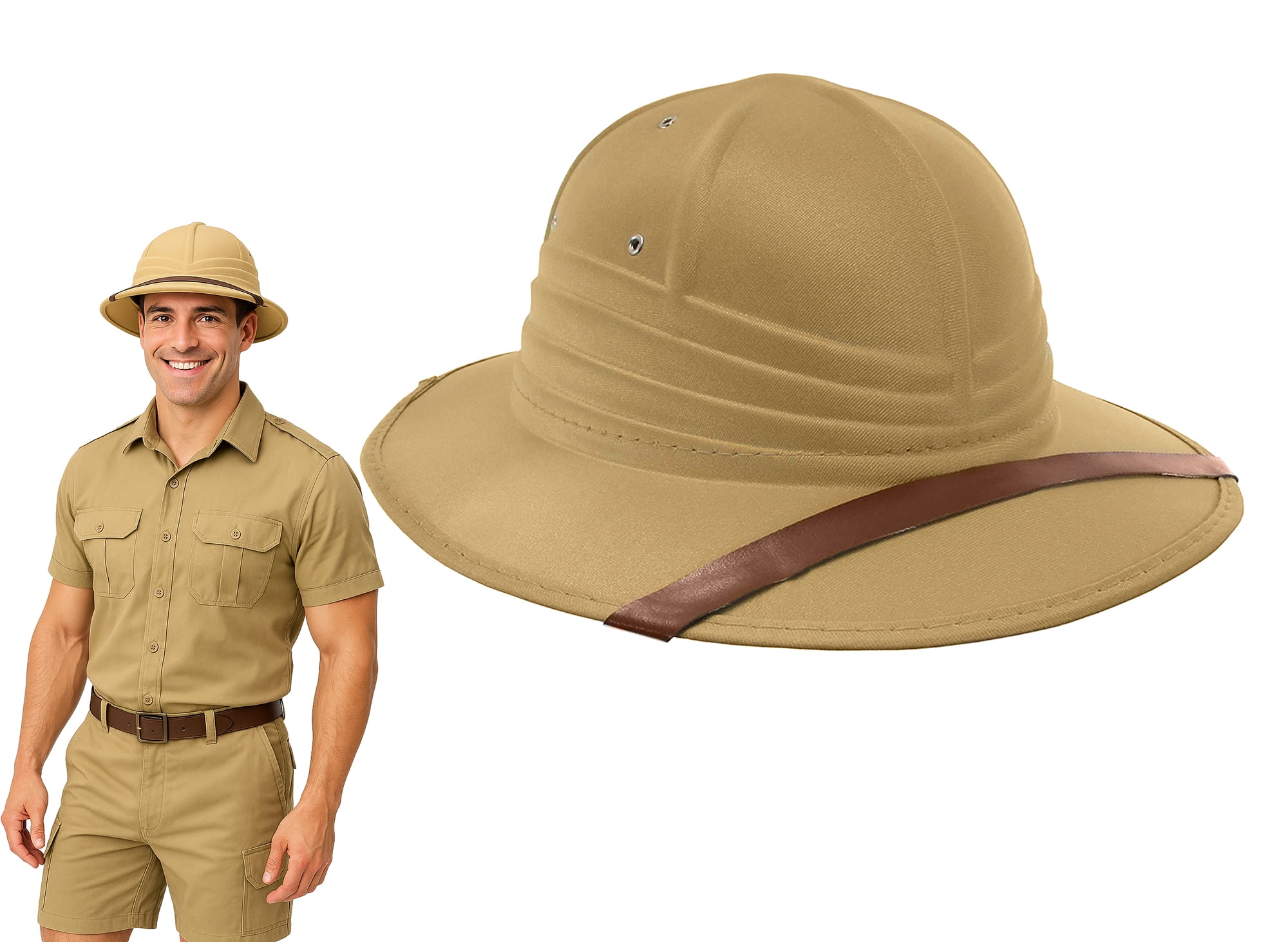 Nicky Bigs Novelties Adult British Pith Helmet – Jungle Safari Zoo ...