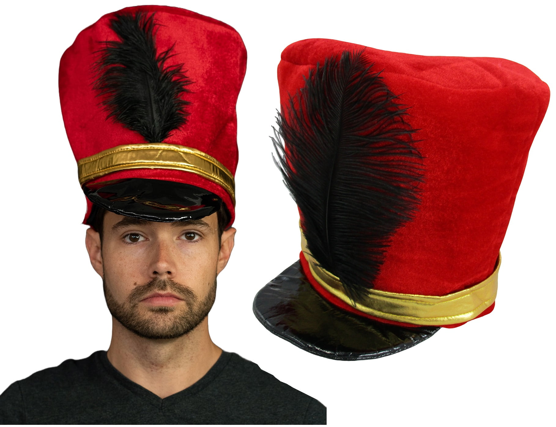 Nicky Bigs Novelties Adult Toy Soldier Hat Red Velvet Majorette ...