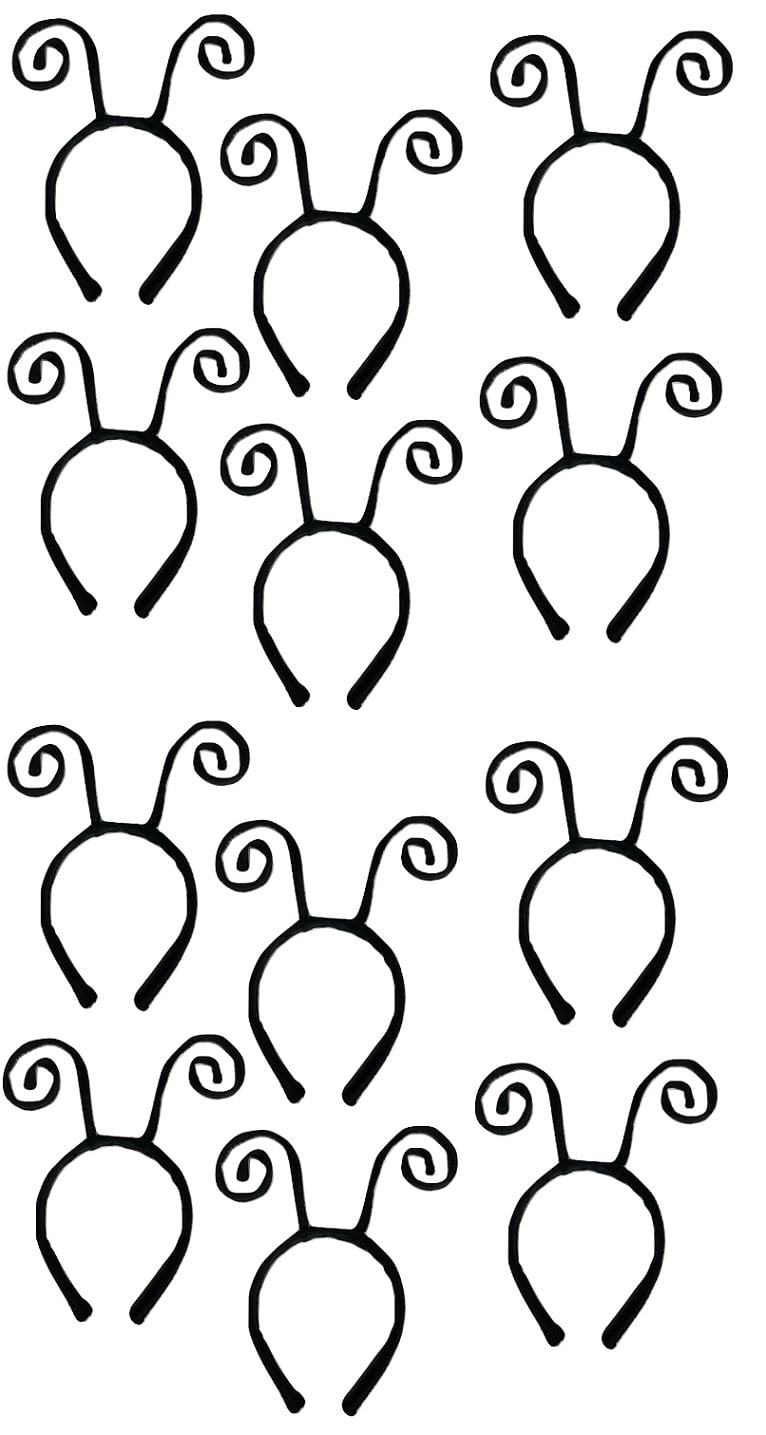 Nicky Bigs Novelties Black Velvet Bug Antenna Headband Costume ...