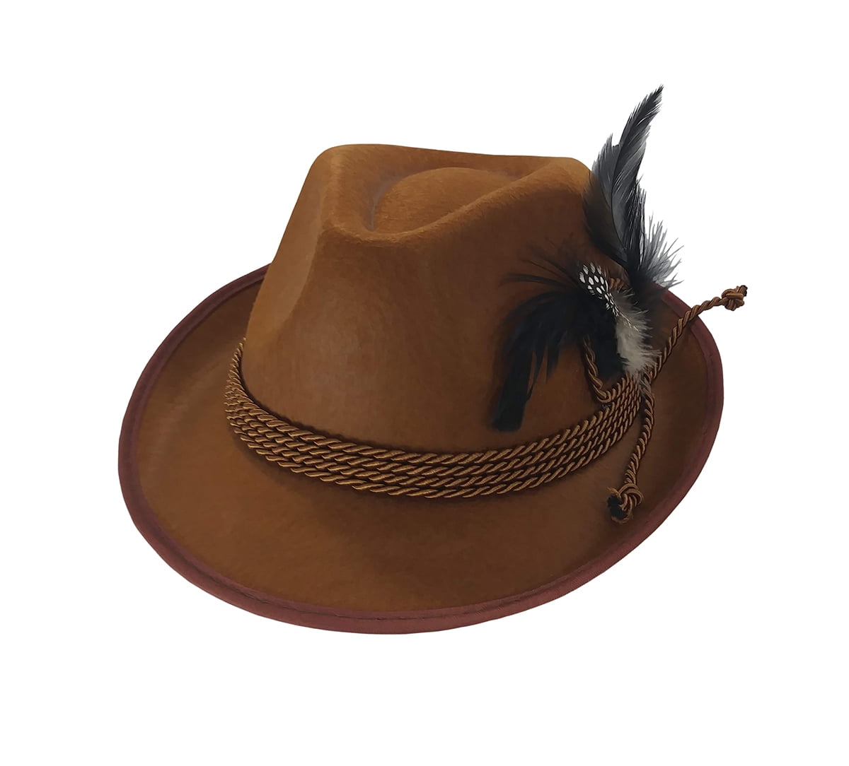 Nicky Bigs Novelties Brown Oktoberfest Alpine Tyrolean Hat Holiday ...