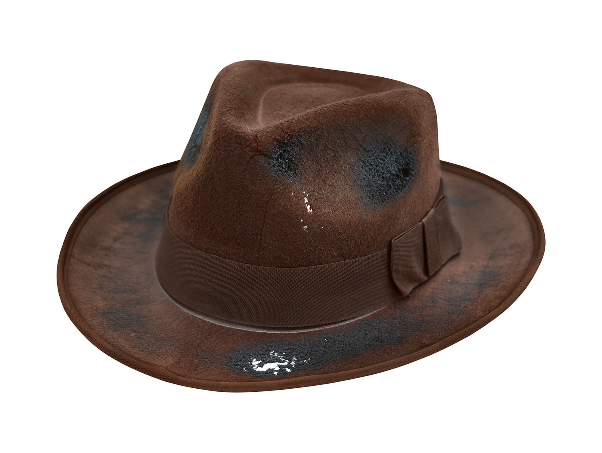 Nicky Bigs Novelties Burned Tattered Brown Fedora Hat Horror Scary ...
