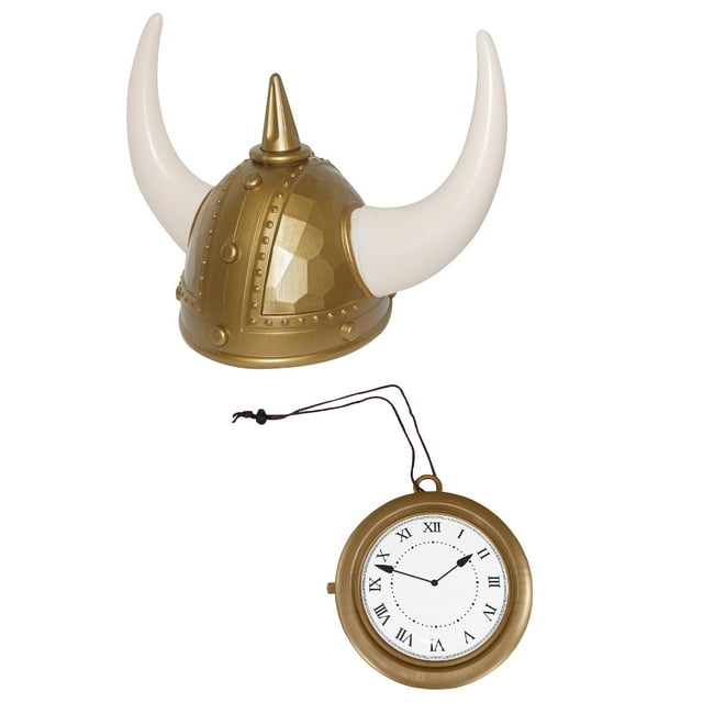Nicky Bigs Novelties Deluxe Gangster Viking Helmet Clock Necklace ...