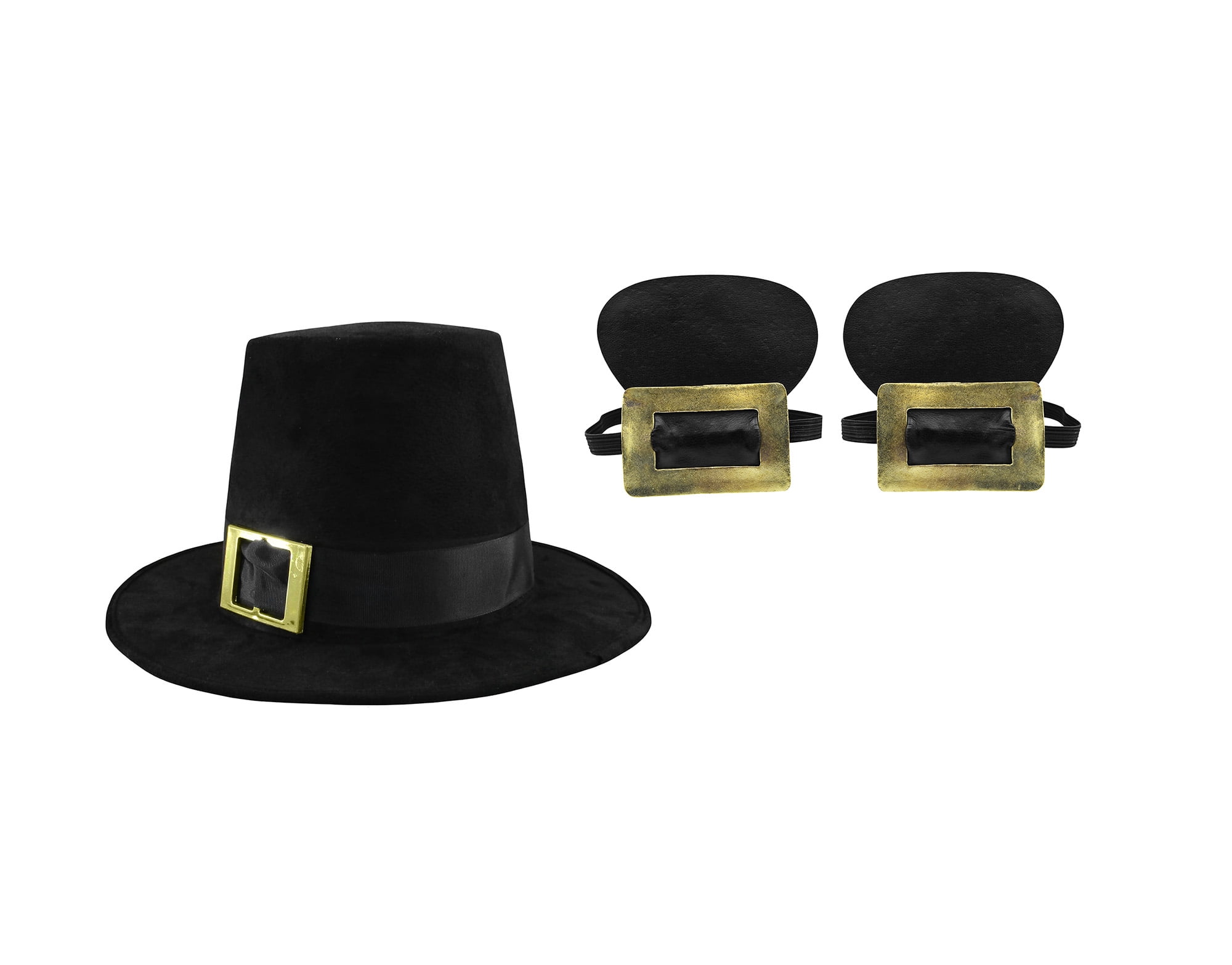 Nicky Bigs Novelties Deluxe Pilgrim Hat With Buckle And Gold Buckle ...
