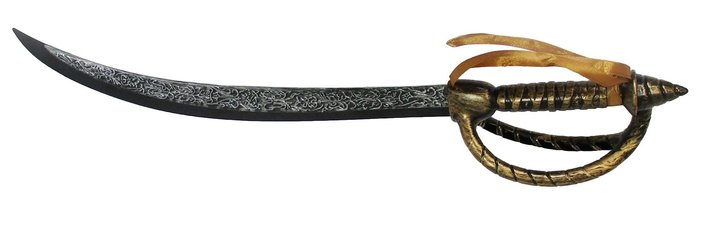 Nicky Bigs Novelties Deluxe Plastic Caribbean Pirate Sword Buccaneer ...