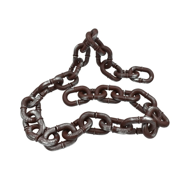 Nicky Bigs Novelties Jumbo Linkable Plastic Fake Rusty Chain Link Prop ...