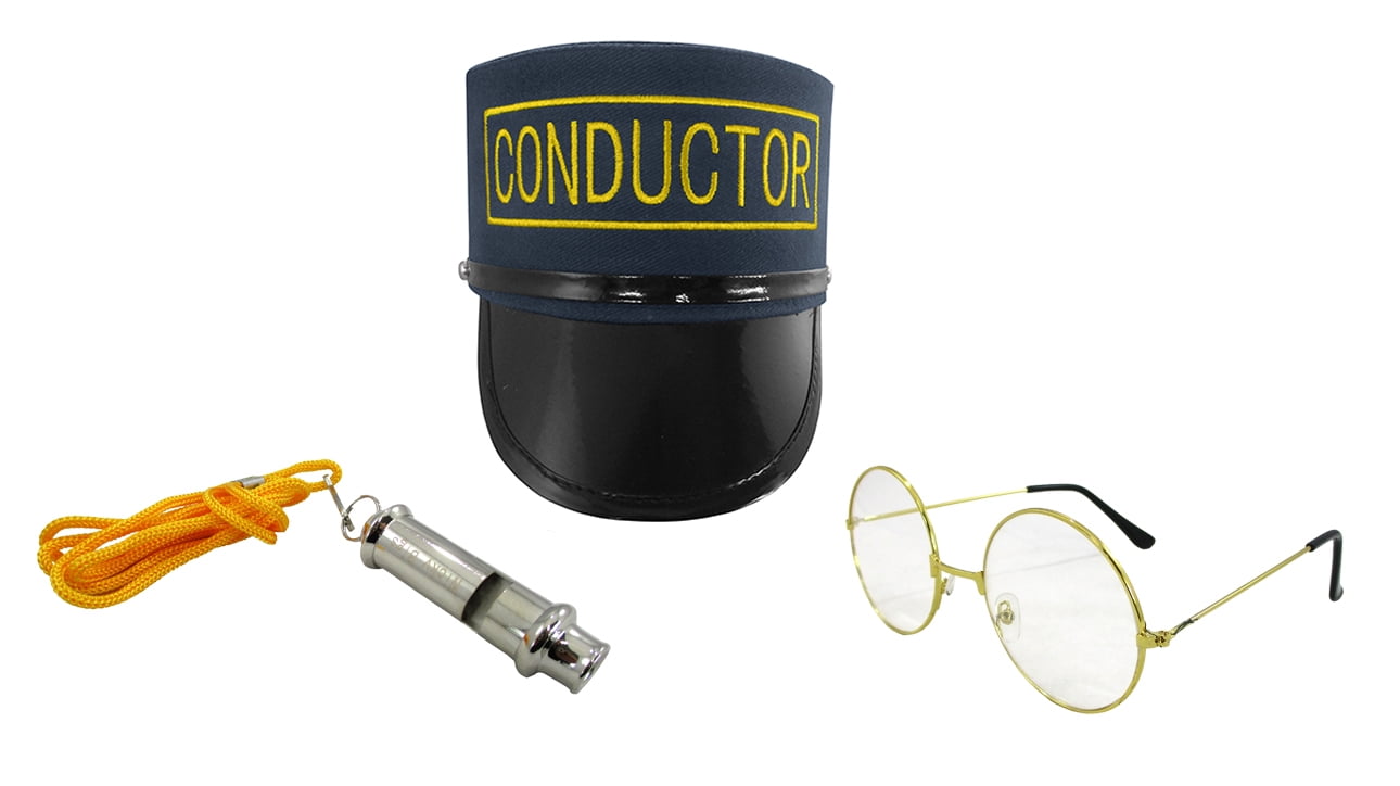 Nicky Bigs Novelties Mens Train Conductor Hat Plus Whistle Fancy ...
