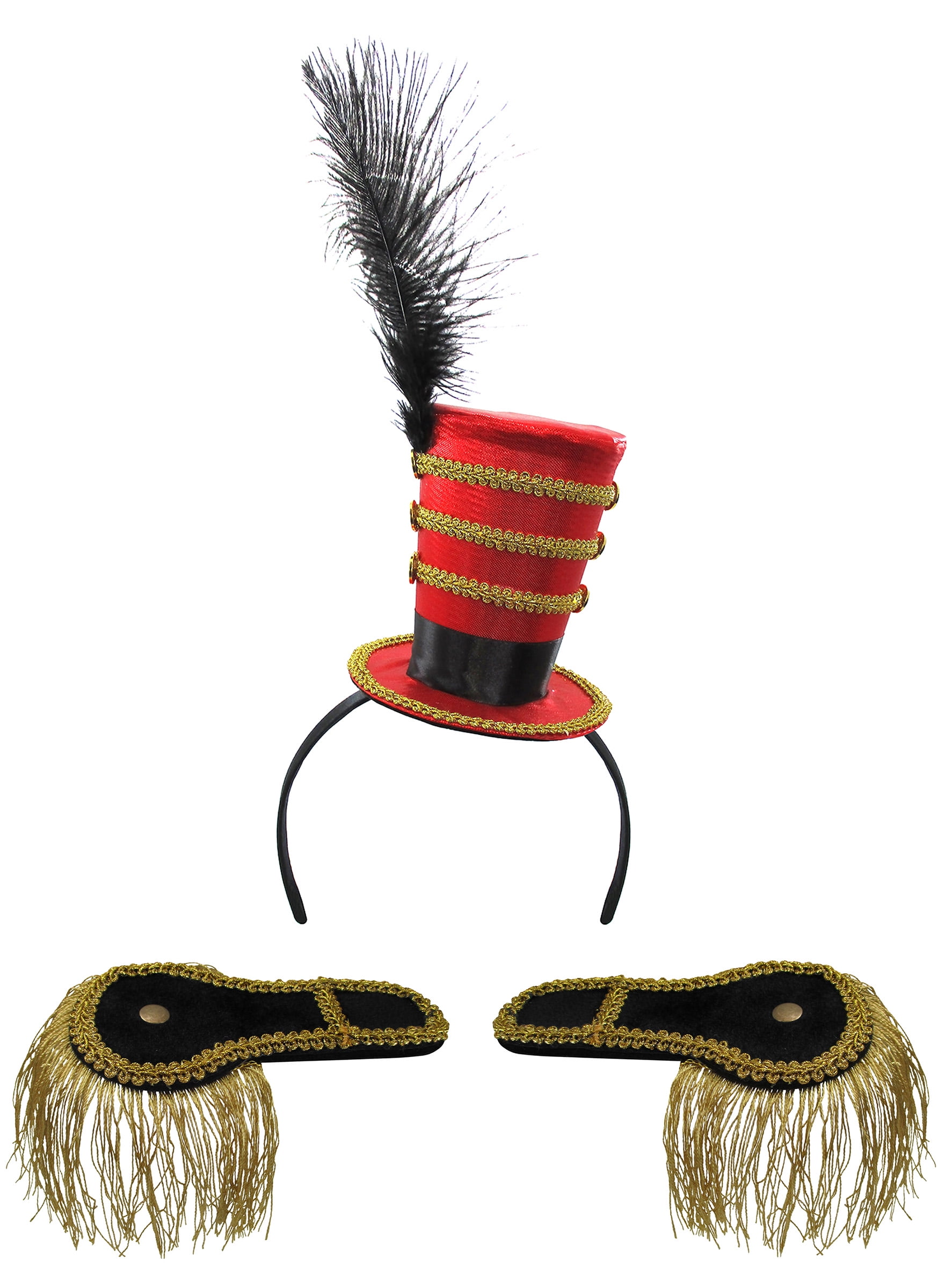 Nicky Bigs Novelties Mini Ringmaster Top Hat Headband with Black ...