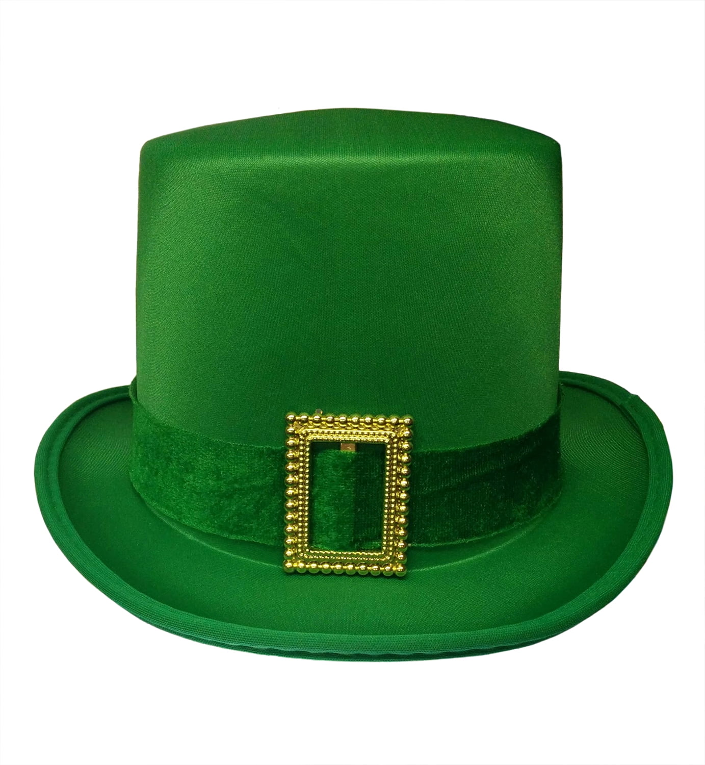 Nicky Bigs Novelties St. Patricks Day Top Hat Green Satin With Buckle ...