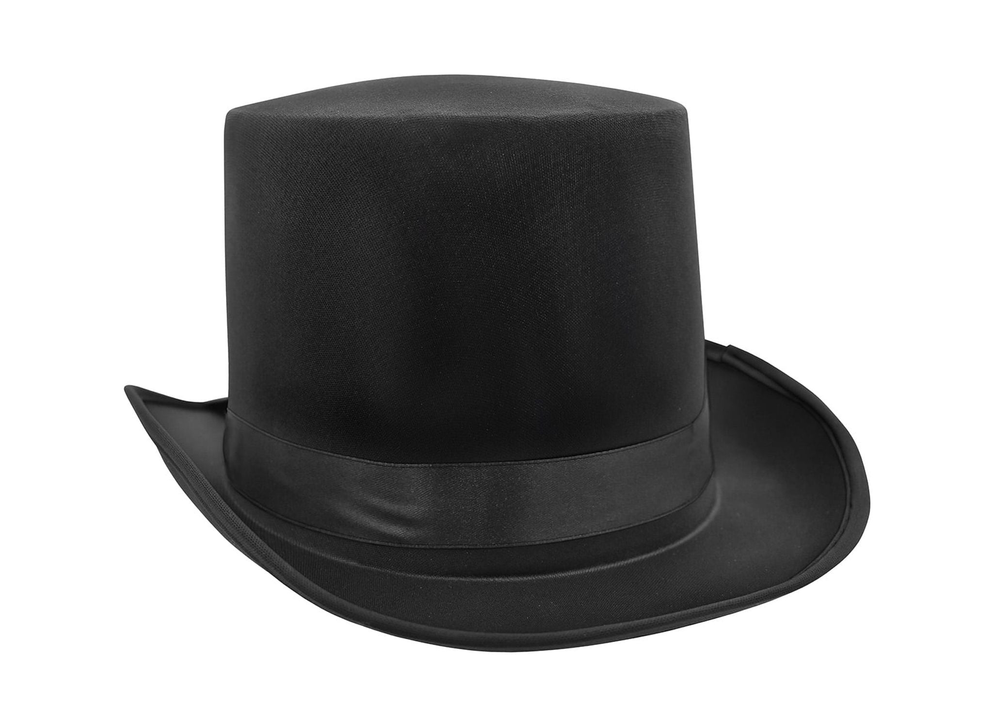 Nicky Bigs Novelties Tall Satin Black Top Hat - Deluxe Caroler Snowman ...