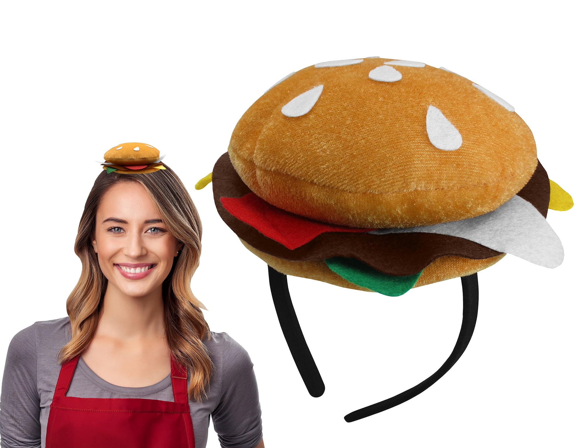 Nicky Bigs Novelties Unisex Adult Mini Hamburger Headband Costume ...