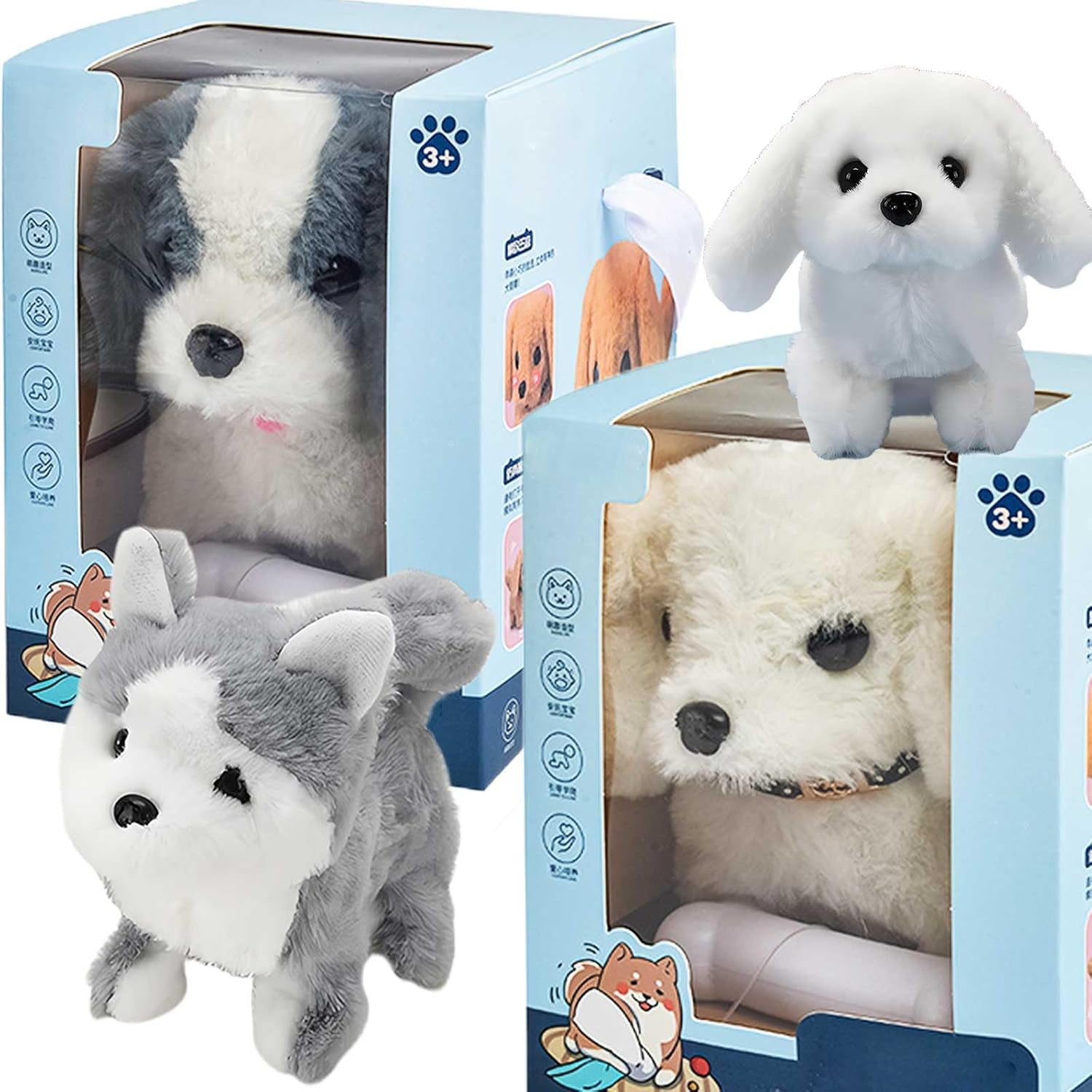 Nico - My Realistic Robot Puppy, Interactive Walking Plush Puppy Toy ...