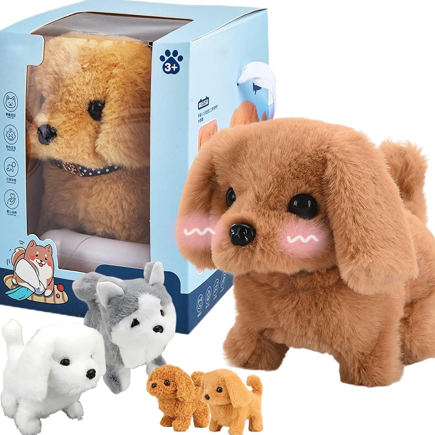 Nico - My Realistic Robot Puppy, Interactive Walking Plush Puppy Toy Robotic Dog, Plush Toy ...