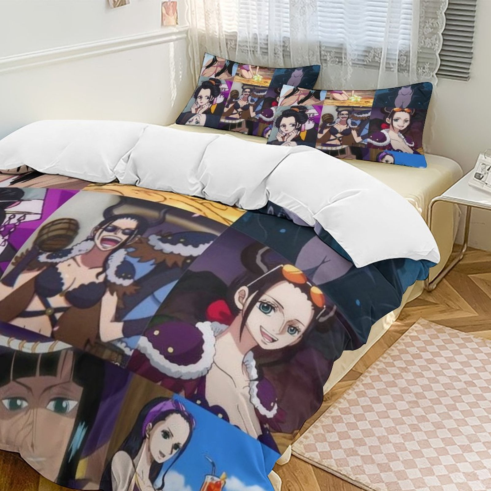 Nico Robin Bed Duvet Cover Funny Anime Cartoon Bedding Sets Lightweight ...