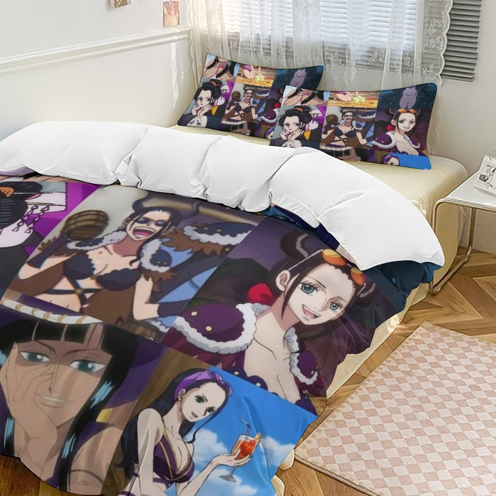 Nico Robin Bed Duvet Cover Funny Anime Cartoon Bedding Sets Lightweight ...