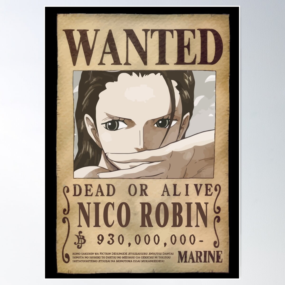 Nico Robin Latest Wanted Poster Poster Wall Art, Modern Wall Decor For ...