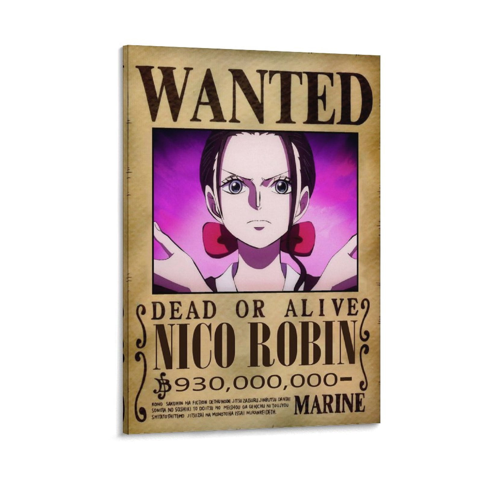 Nico Robin Wanted Poster Room Aesthetic Poster Print Art Wall Painting ...