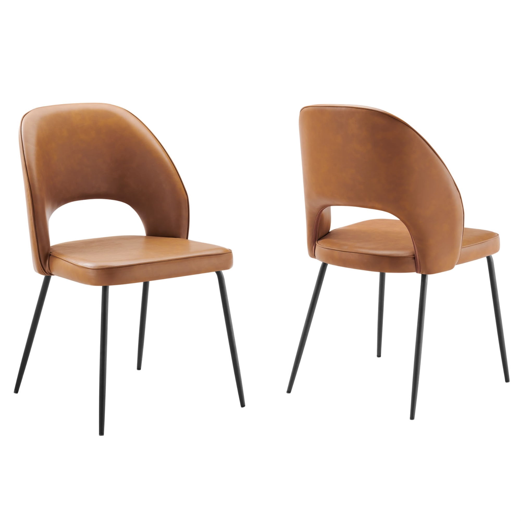 Nico Vegan Leather Dining Chairs - Set of 2: Sleek, Comfortable, and ...