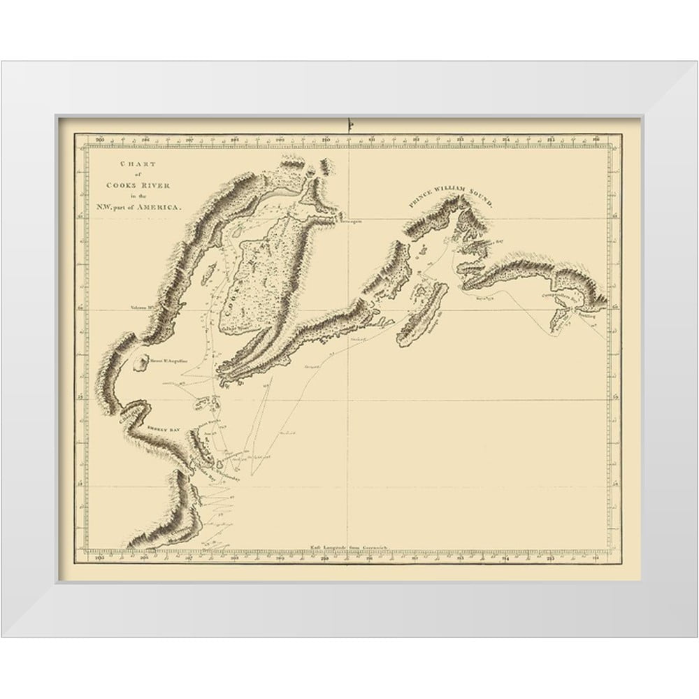Nicol 32x26 White Modern Wood Framed Museum Art Print Titled - Cook ...
