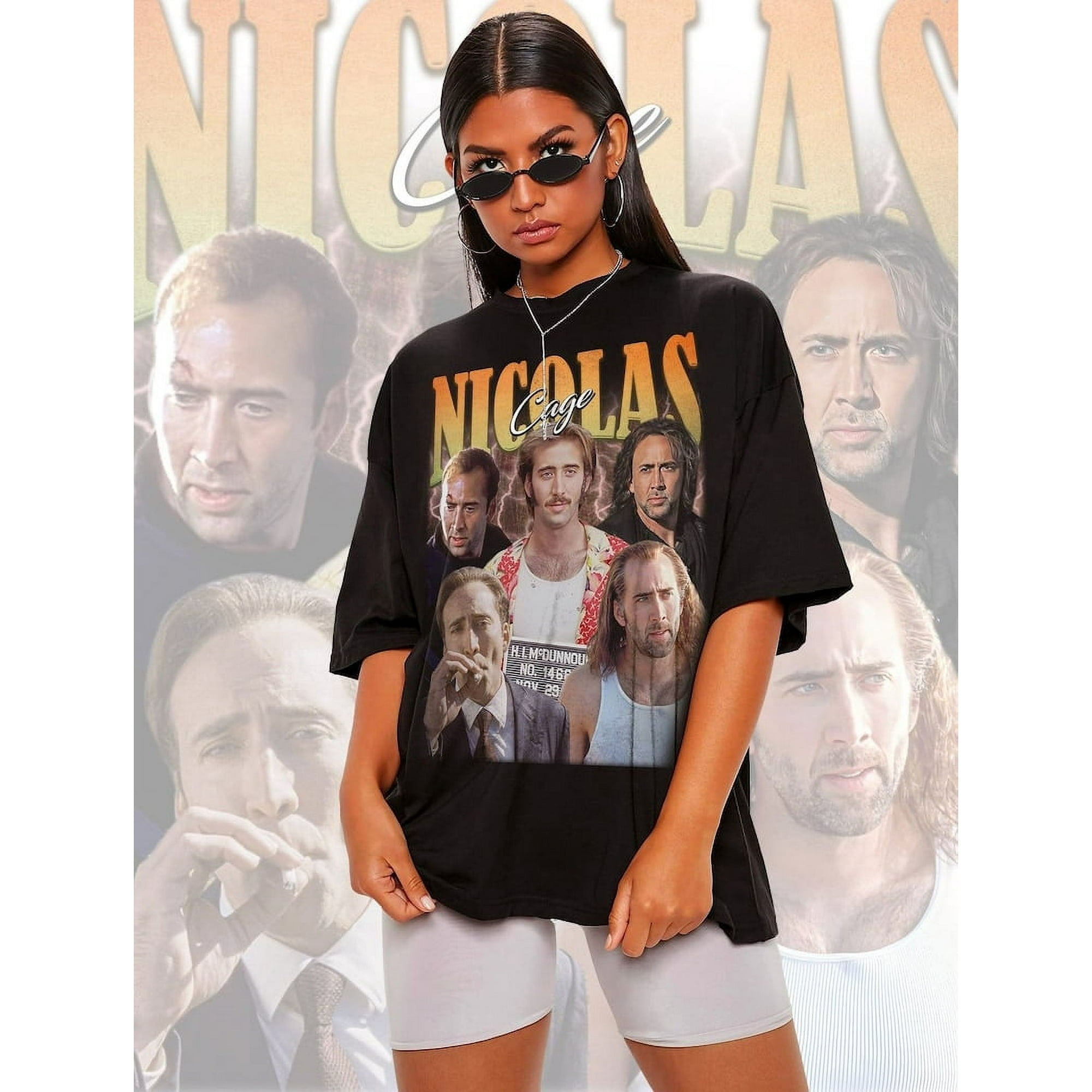 Nicolas Cage 90's Bootleg Rap Shirt - Walmart.com