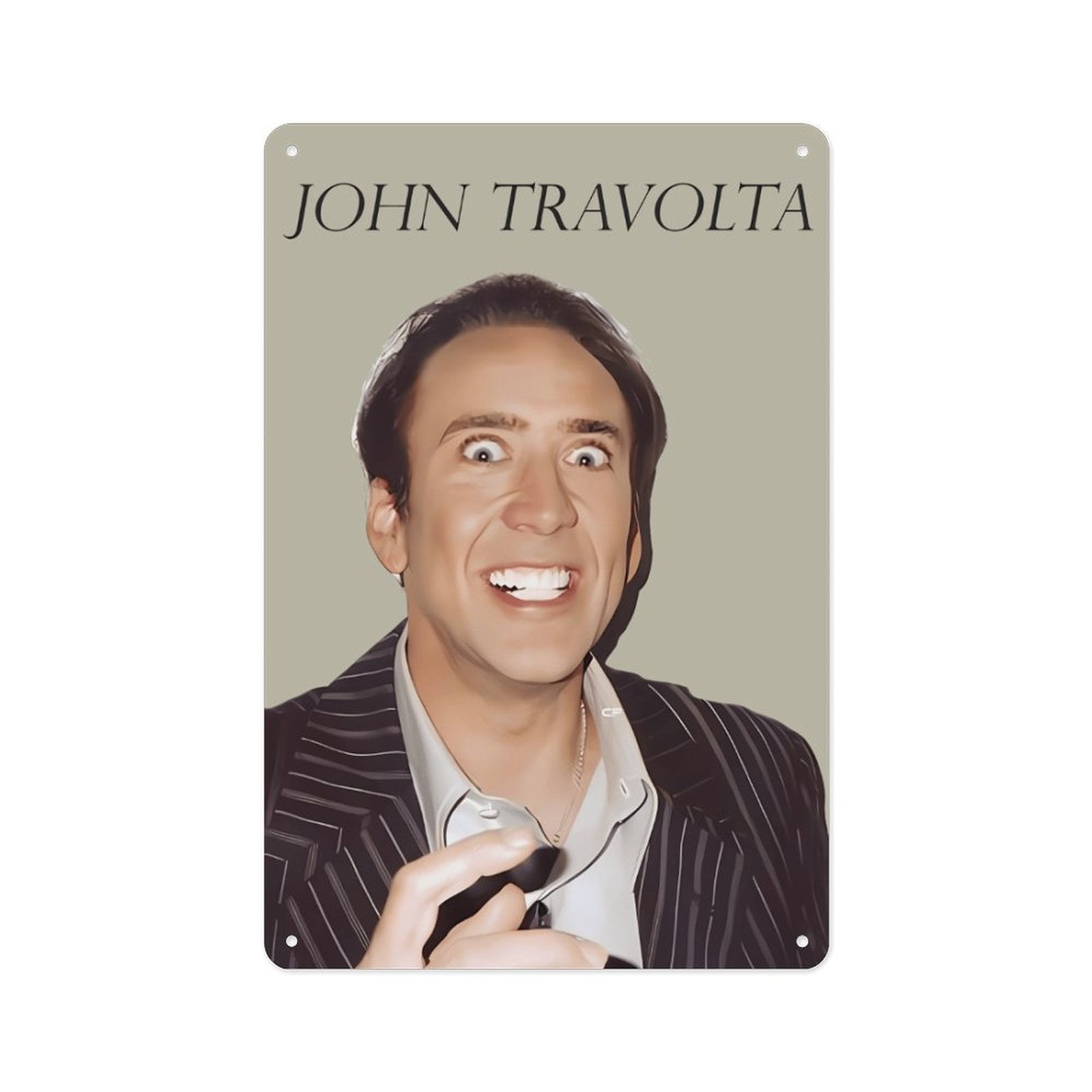 Nicolas Cage Aluminum Plaque Vertical Hanging Picture For Living Room ...