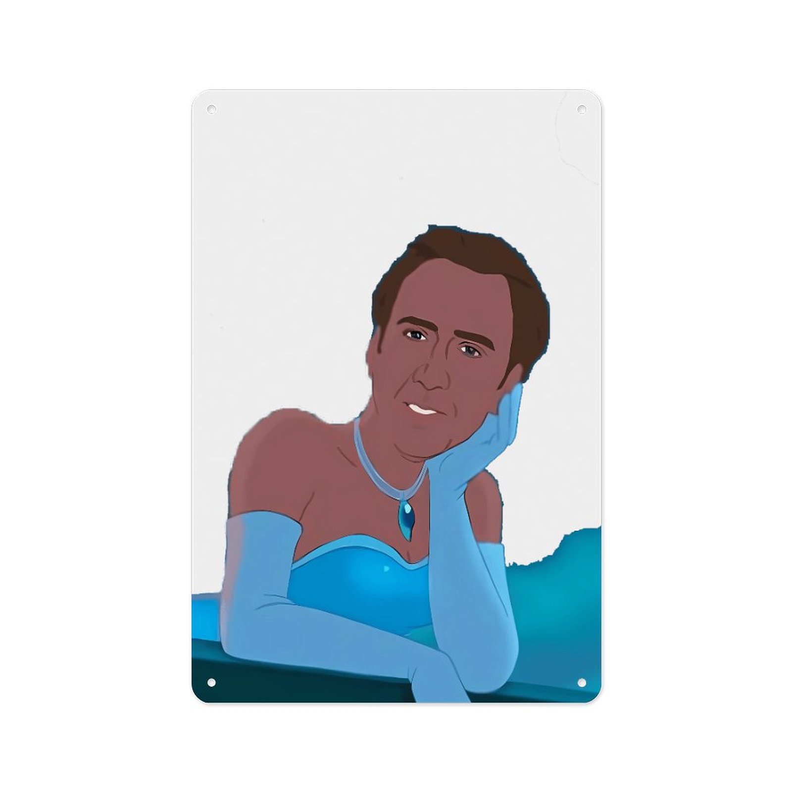 Nicolas Cage Aluminum Plaque Vertical Hanging Picture For Living Room ...