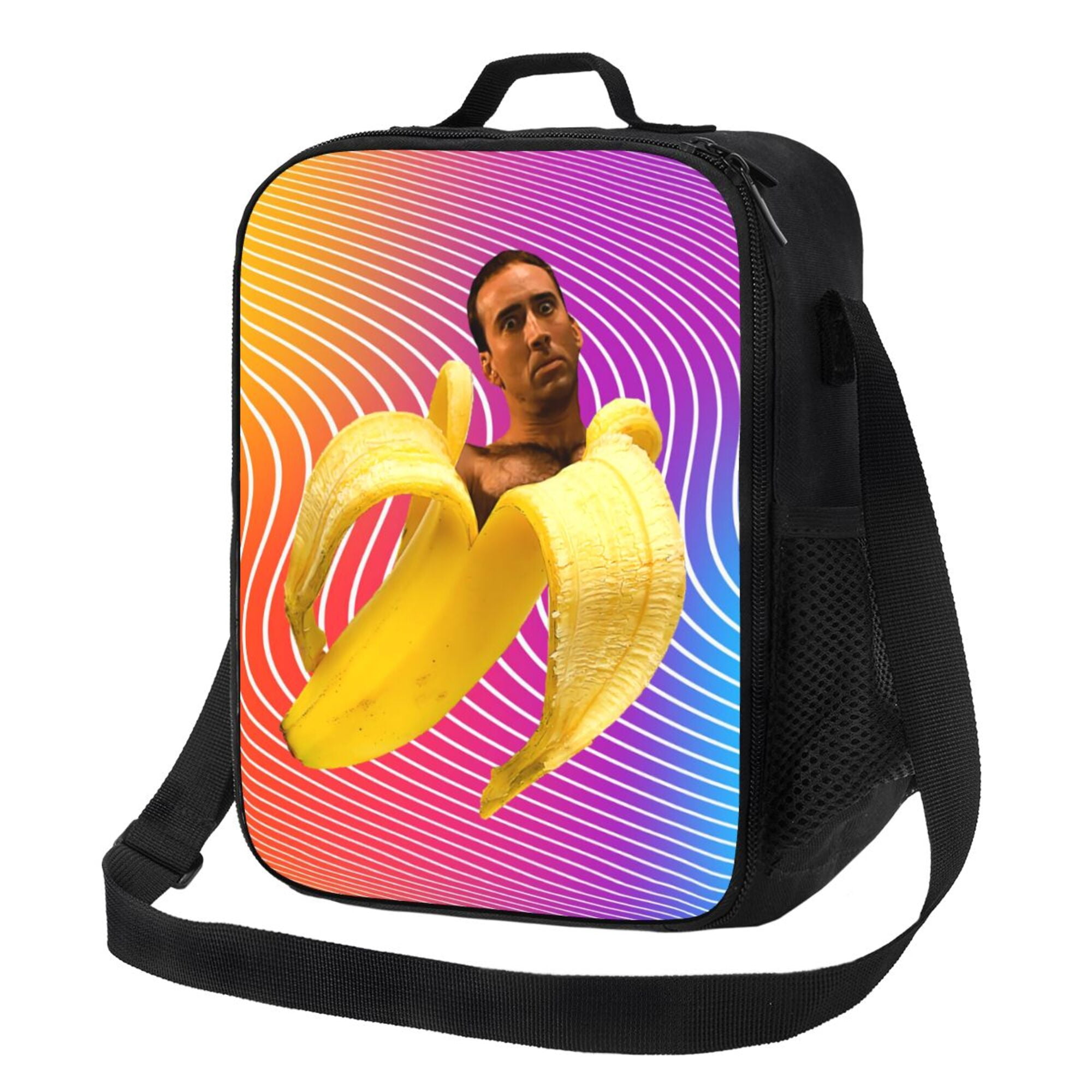 Nicolas Cage Banana Lunch Bag Lunch Box Lightweight Durable Lunch Tote ...