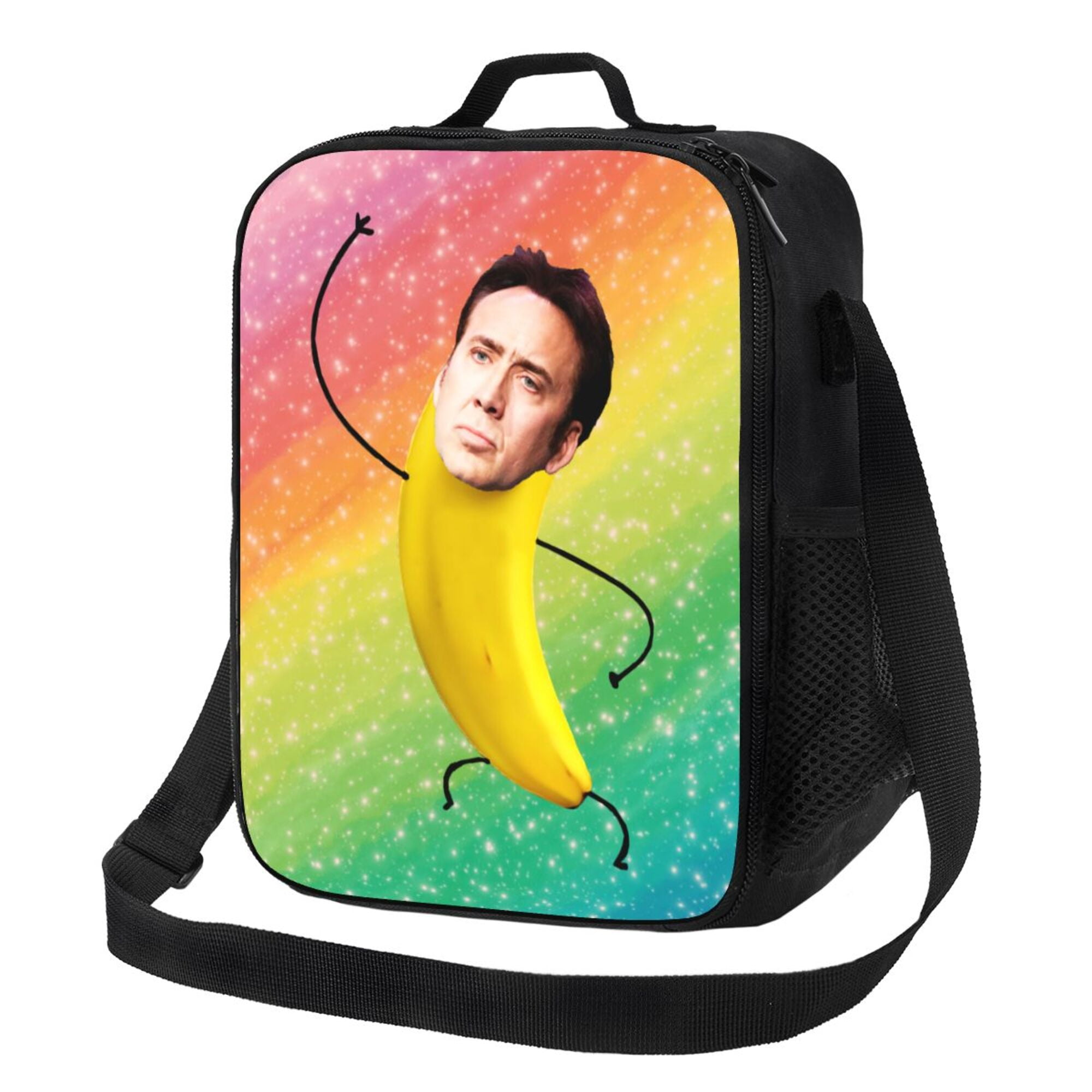 Nicolas Cage Banana Lunch Bag Lunch Box Lightweight Durable Lunch Tote Bag Portable Reusable ...