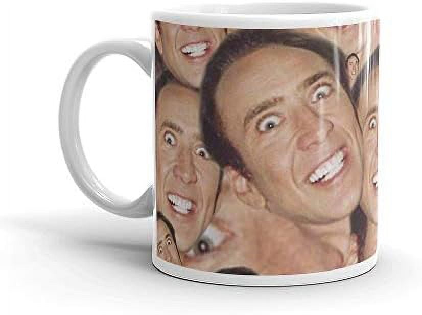 Nicolas Cage Face Collage Design Mug 11 Oz White Ceramic - Walmart.com