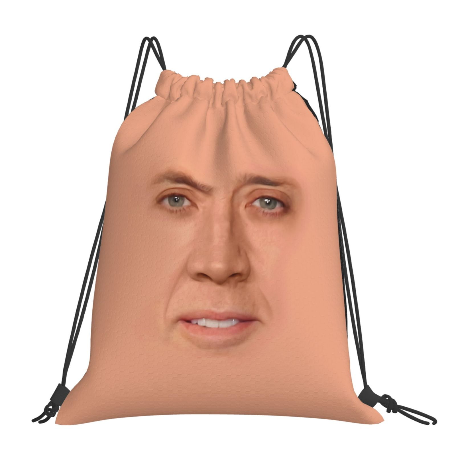 Nicolas Cage Face Drawstring Backpack Sport Gym Bag For Yoga Swimming ...