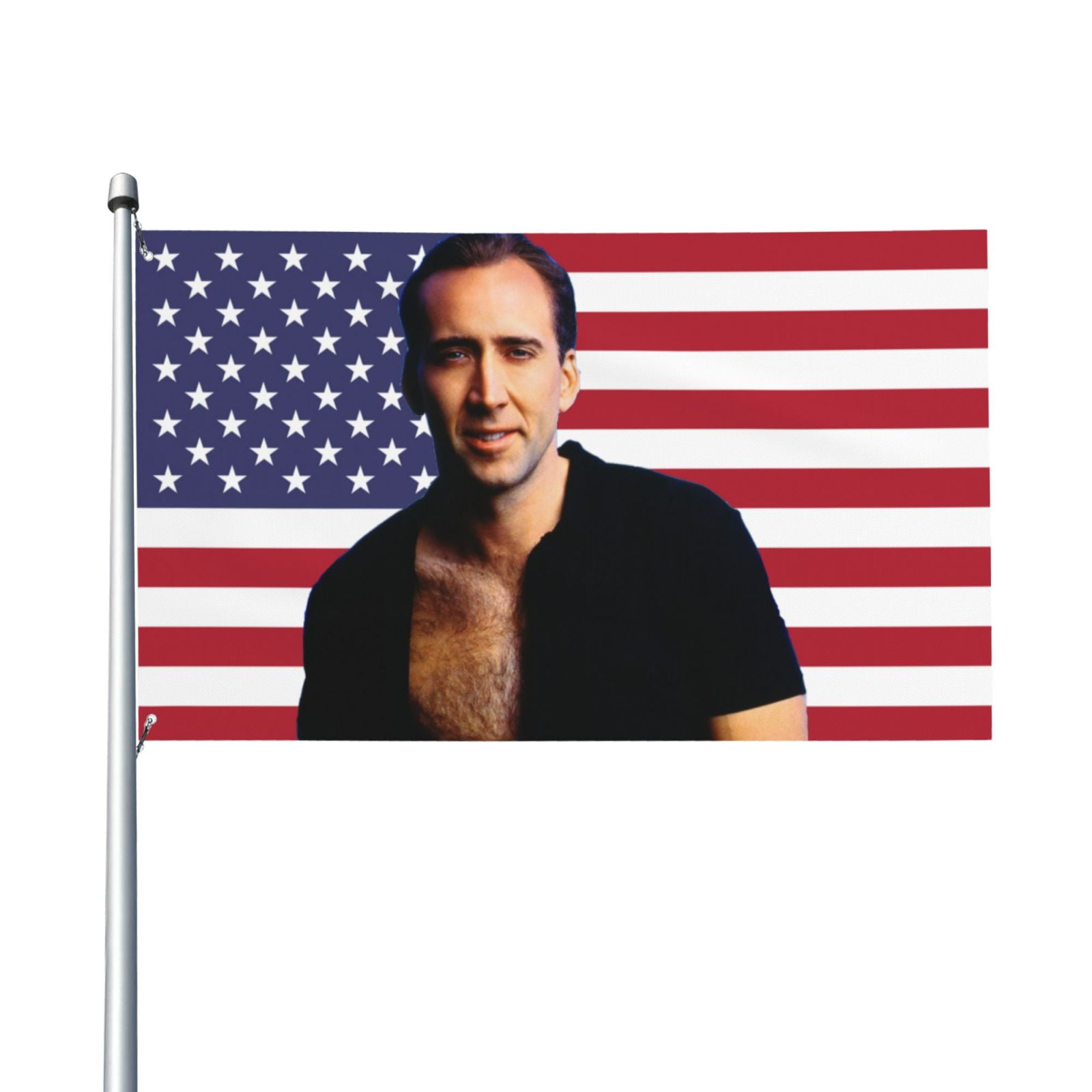 Nicolas Cage Flags 3x5 Ft, Outdoor Banner For Outside With 2 Brass Grommets, Uv Protection Fade ...