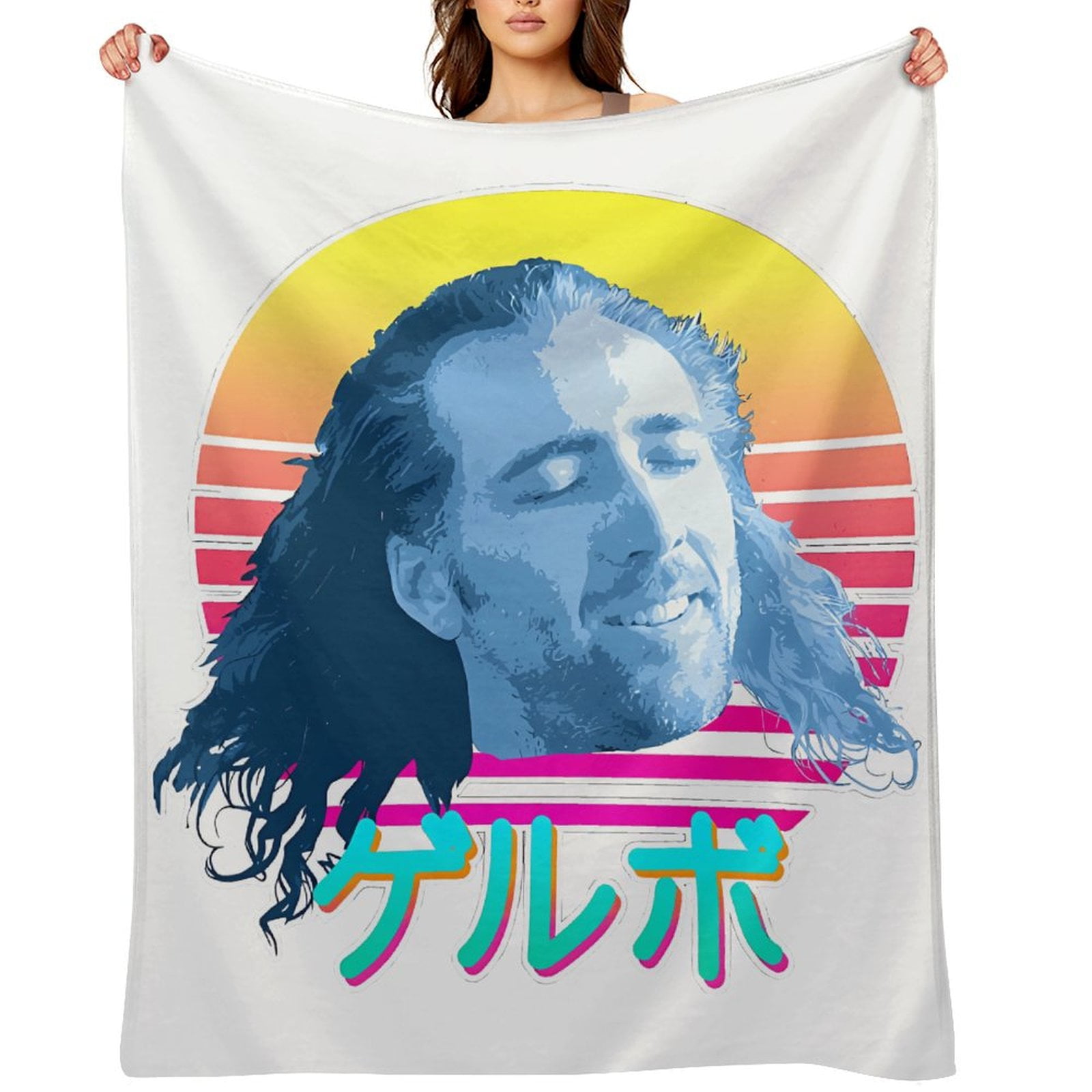 Nicolas Cage Flannel Blanket For Napping Cover For Sofa Bed For Living ...