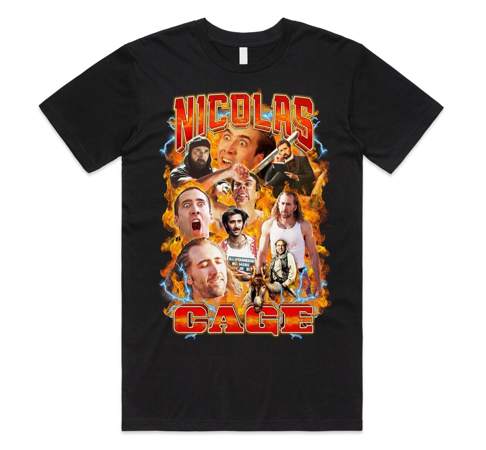 Nicolas Cage Homage T-shirt Tee Funny Meme Acting Actor Gift Vintage ...