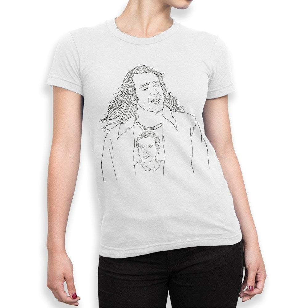 Nicolas Cage Long Hair Meme T-Shirt, Men's and Women's Sizes (drsh-313 ...