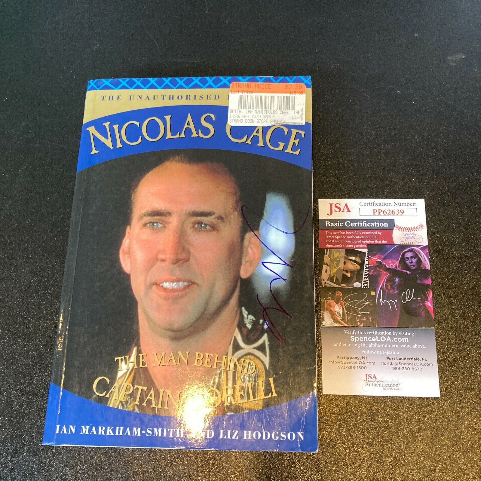 Nicolas Cage Signed The Man Behind Captain Corelli Book With JSA COA ...