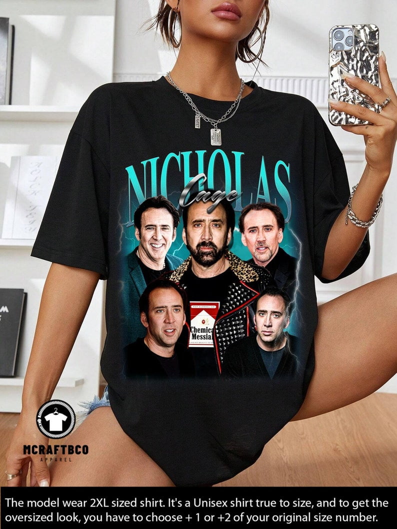 Nicolas Cage Vintage Unisex Shirt, Vintage Nicolas Cage Shirt Gift For ... Nicolas Cage Vintage Unisex Shirt, Vintage Nicolas Cage Shirt Gift For ...