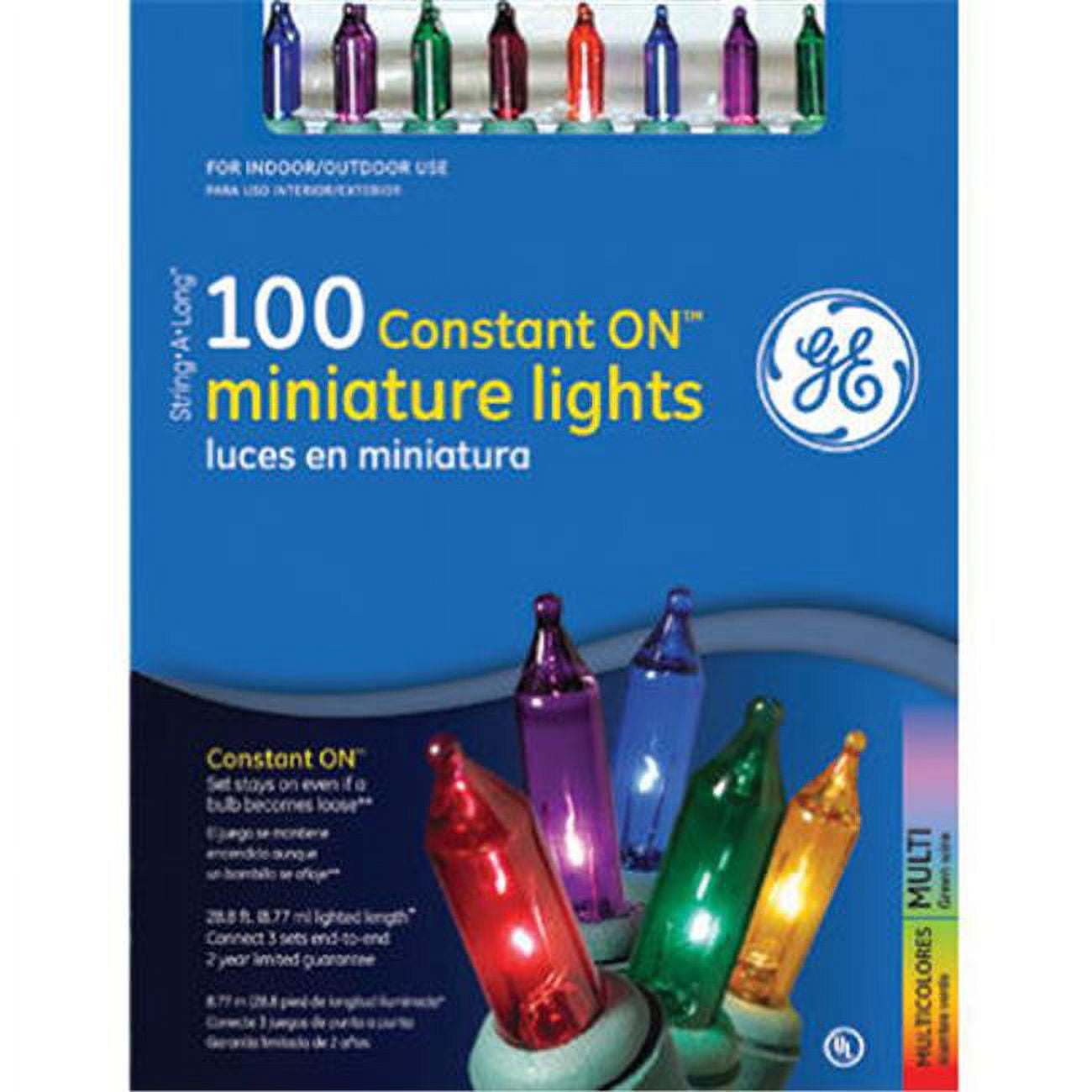 Nicolas Holiday GE64205 2 x 9.57 in. GE Multi Color Constant On String ...