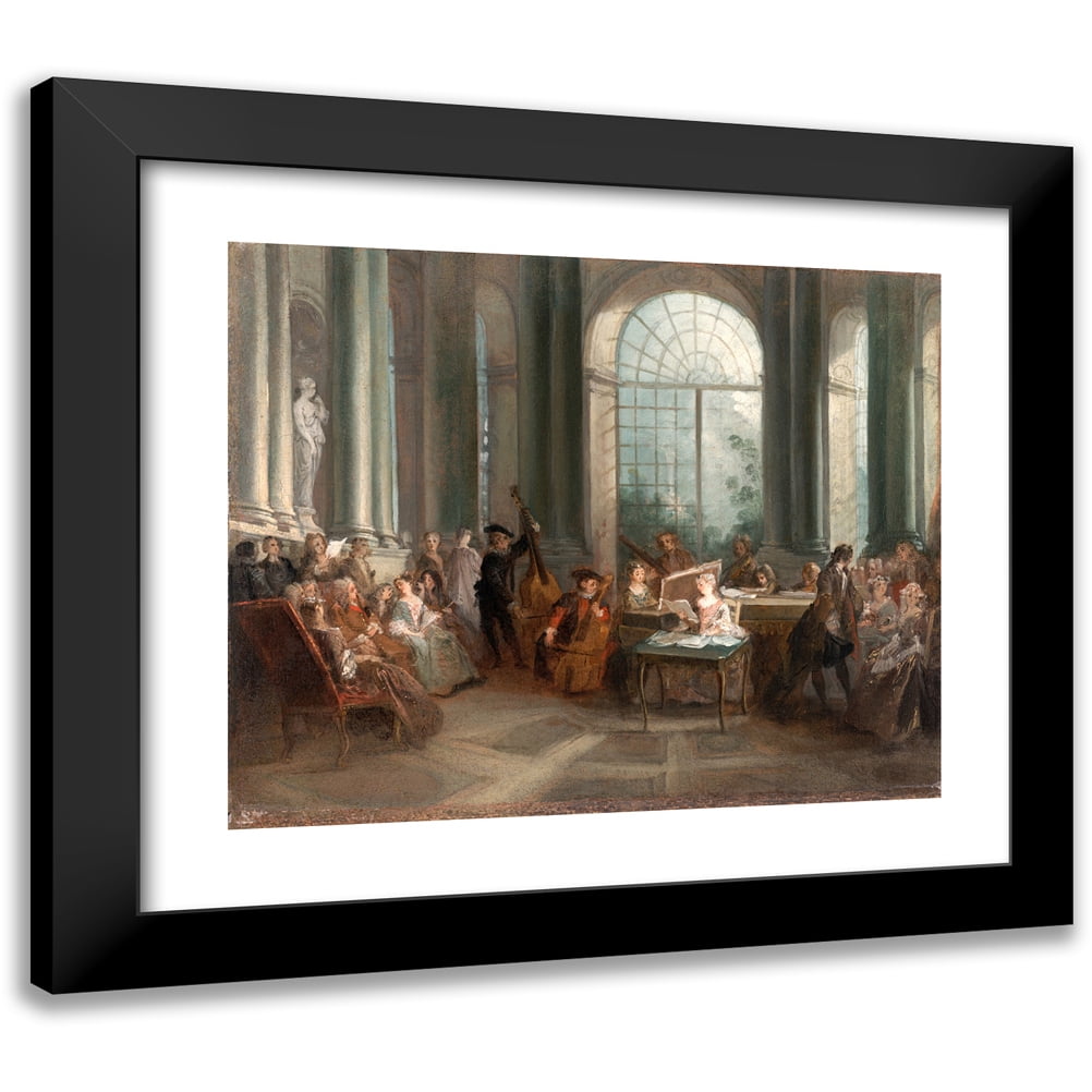 Nicolas Lancret 14x12 Black Modern Framed Museum Art Print Titled ...