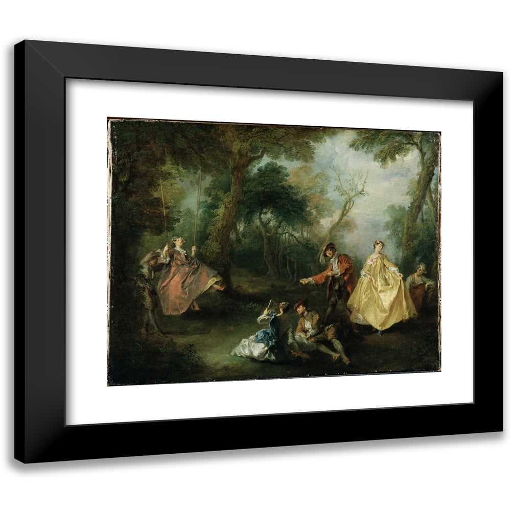 Nicolas Lancret 24x20 Black Modern Framed Museum Art Print Titled - The ...