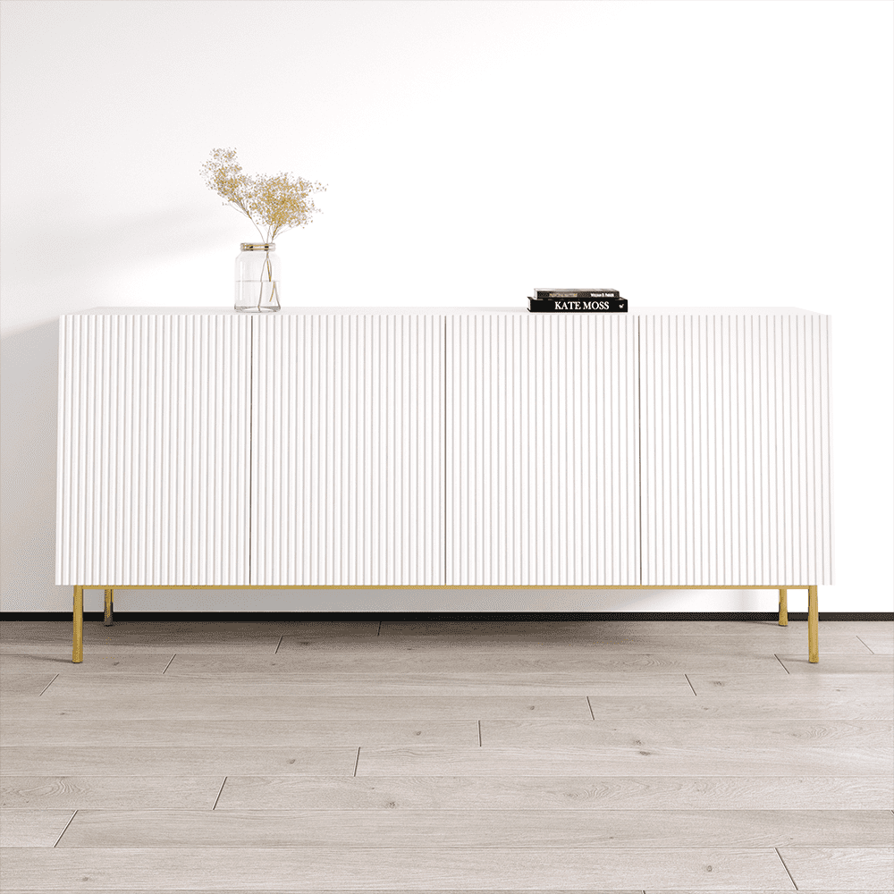 "Nicole Modern 75"" Buffet Sideboard Credenza with Matte Finish ...