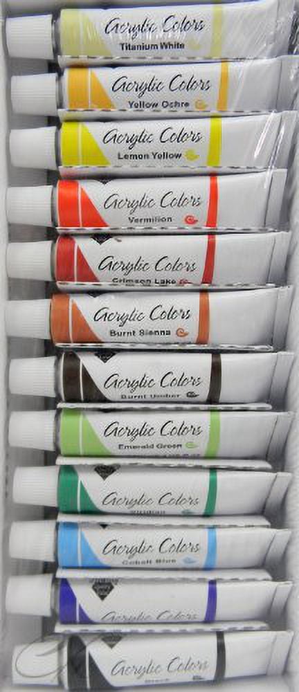 Nicole Artist's Acrylic Paint Set - 12 Tubes, 12-ml, Suitable for ...